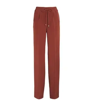 Kiton Stretch-silk Pleated Trousers