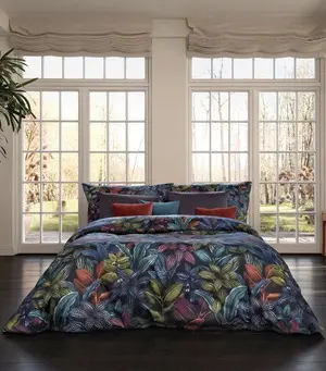 SCHLOSSBERG Cotton Aramis King Oxford Pillow Case - Blue