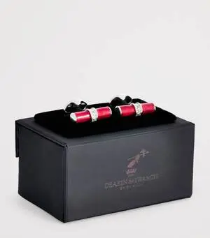 DEAKIN & FRANCIS Sterling Silver Spinel Centre Cufflinks