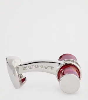 DEAKIN & FRANCIS Sterling Silver Spinel Centre Cufflinks