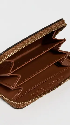 Coach X Peanuts Small Zip Around Card Case - B4/Hazelnut