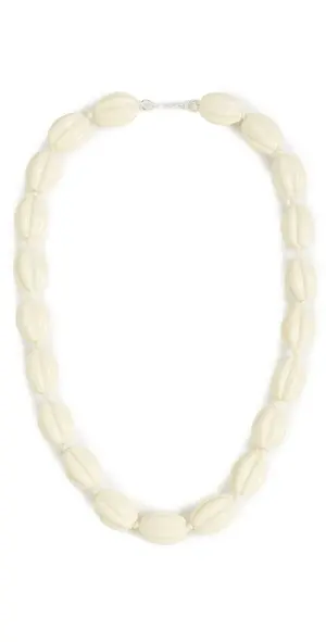 HEAVEN MAYHEM Isla Beaded Necklace - Cream