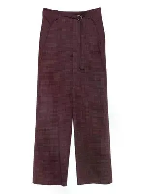 Patrizia Pepe Checked Belted Trousers