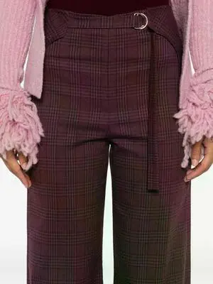 Patrizia Pepe Checked Belted Trousers