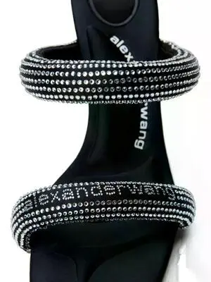 Alexander Wang Crystal-embellished Stiletto Sandals - Black