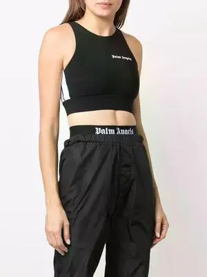 Palm Angels Side-stripe Cropped Top