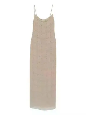 Patrizia Pepe Stud-embellished Dress - Neutrals