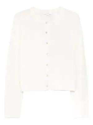 Vince Round-neck Cardigan - Neutrals