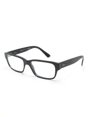 Prada Logo-print Rectangle-frame Glasses