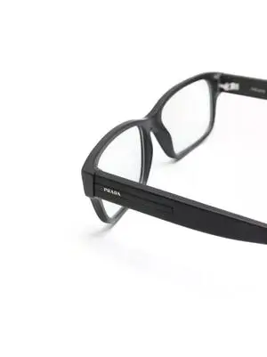 Prada Logo-print Rectangle-frame Glasses