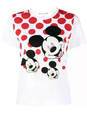 Comme Des Garçons Graphic-print Crew Neck T-shirt - White