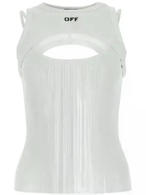 Off-White Logo-print Cut-out Tank Top