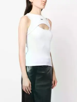 Off-White Logo-print Cut-out Tank Top