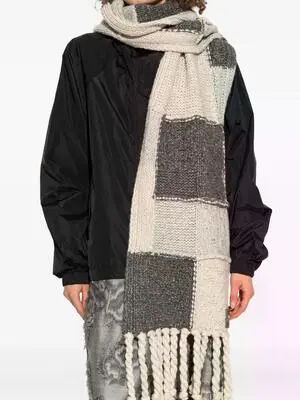 GANNI Patchwork Fringed Scarf