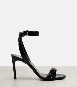 Alaïa Chain Trompe L'oeil Patent Leather Sandals