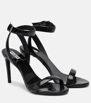 Alaïa Chain Trompe L'oeil Patent Leather Sandals