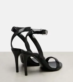 Alaïa Chain Trompe L'oeil Patent Leather Sandals