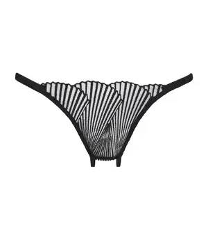 COCO DE MER Athena Open Thong - Black