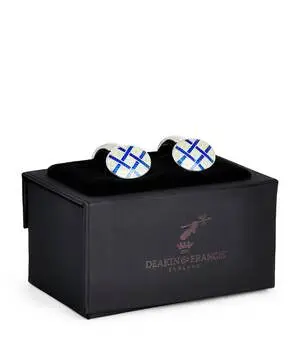 DEAKIN & FRANCIS Sterling Silver Fancy Pattern Cufflinks