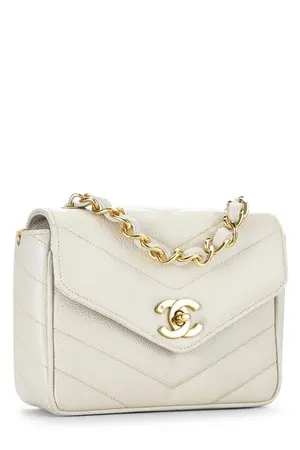 Chanel Quilted Caviar Chevron Envelope Bag