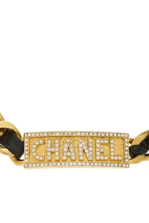 Chanel Logo Choker - Gold