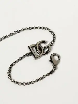 Dolce & Gabbana Dg" Logo Chain Bracelet - Black