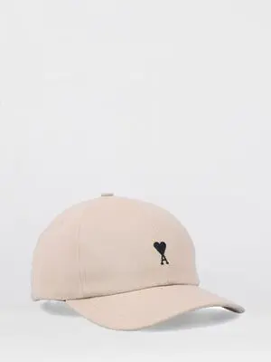 AMI Paris Baseball Cap With Embroidered Logo Beige