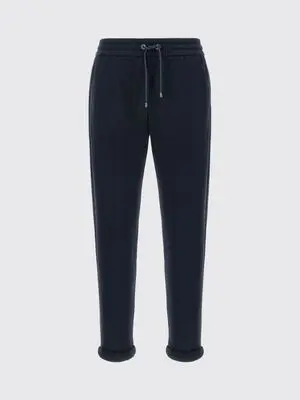 Brunello Cucinelli Slim Fit Cotton And Silk Joggers With Drawstring