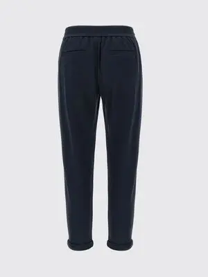 Brunello Cucinelli Slim Fit Cotton And Silk Joggers With Drawstring