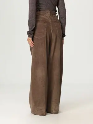 Brunello Cucinelli Wide Leg Corduroy Trousers - Dark