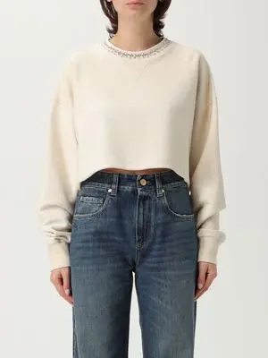 GOLDEN GOOSE Cropped Crewneck Sweatshirt
