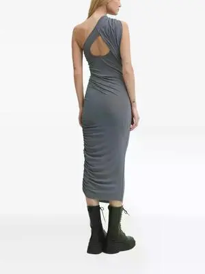 Rick Owens One-shoulder Draped Midi Dress