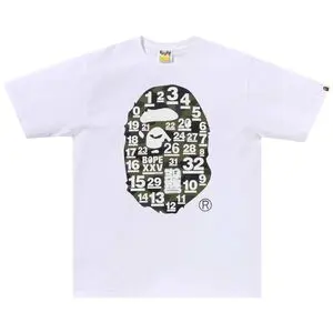 A BATHING APE 32nd Anniversary Big Ape Head Tee - White
