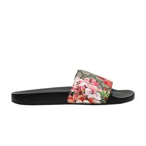 Gucci Gg Supreme Slide Blooms - Tan