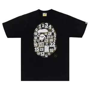 A BATHING APE 32nd Anniversary Big Ape Head Tee - Black