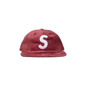Supreme Suede S Logo 6 Panel Cap - Red
