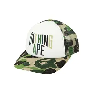 A BATHING APE Abc Camo Nyc Logo Mesh Cap - Green