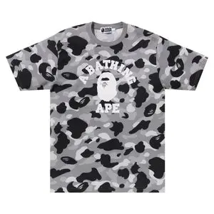 A BATHING APE 1st Camo College Tee - Grey