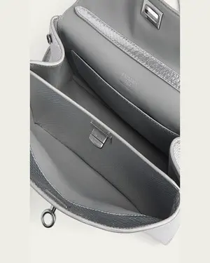 Balenciaga Rodeo Mini Python-embossed Crossbody Bag - Silver