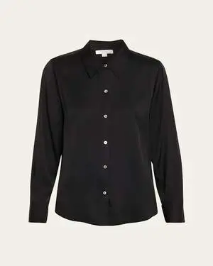 Vince Classic Slim-fit Shirt - Black
