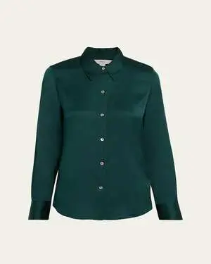Vince Classic Slim-fit Shirt - Juniper