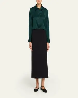Vince Classic Slim-fit Shirt - Juniper