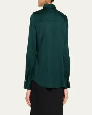 Vince Classic Slim-fit Shirt - Juniper
