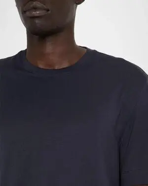 Zegna Apos;s Cotton Jersey Crewneck T-shirt - Blue