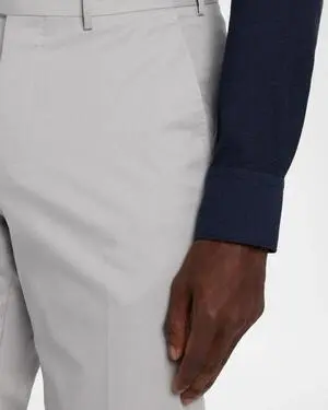Zegna Cotton-stretch Modern Fit Trousers - Gray