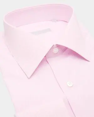 Stefano Ricci Apos;s Cotton Multi-stripe Point Collar Dress Shirt - Pink