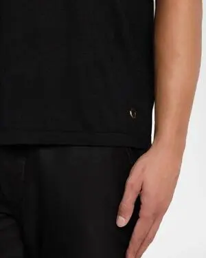Stefano Ricci Apos;s Cashmere Alpha Yarn Crewneck T-shirt - Black