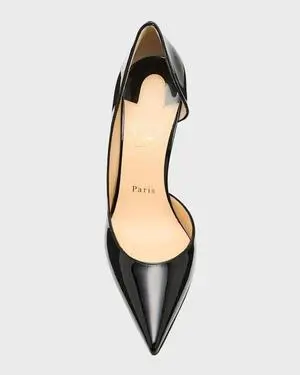 CHRISTIAN LOUBOUTIN 85mm Iriza Patent Leather Pumps - Black