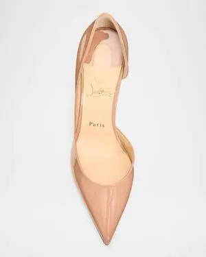 CHRISTIAN LOUBOUTIN 85mm Iriza Patent Leather Pumps - Blush