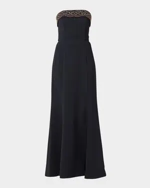 Shoshanna Violette Strapless Gown